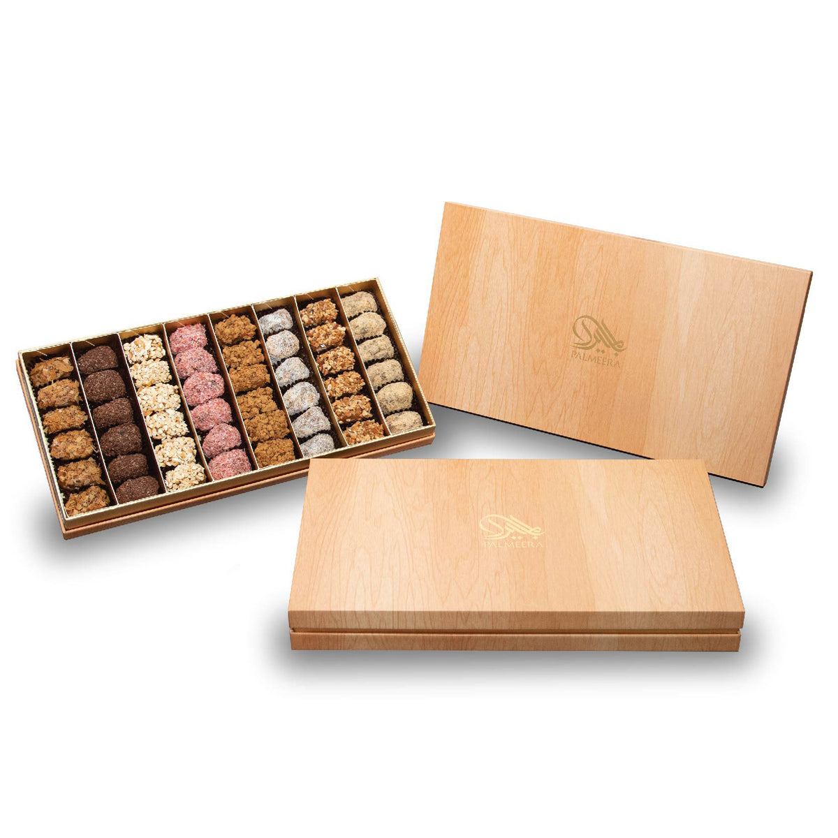 Wooden Grain Premium Date Box Stuffed with Assorted Fillings